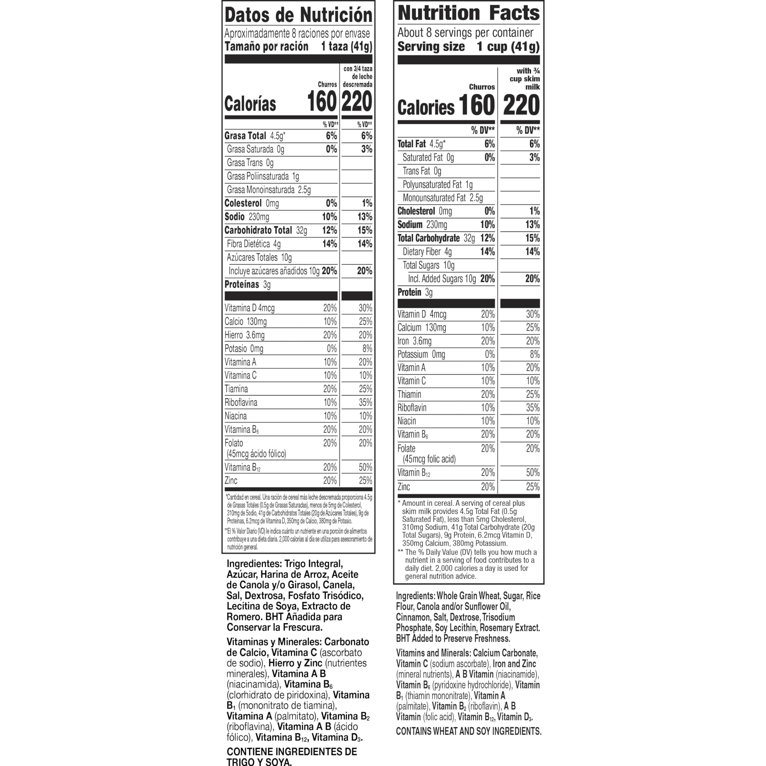 Churros Cinnamon Toast Crunch Breakfast Cereal, 11.9 OZ Cereal Box