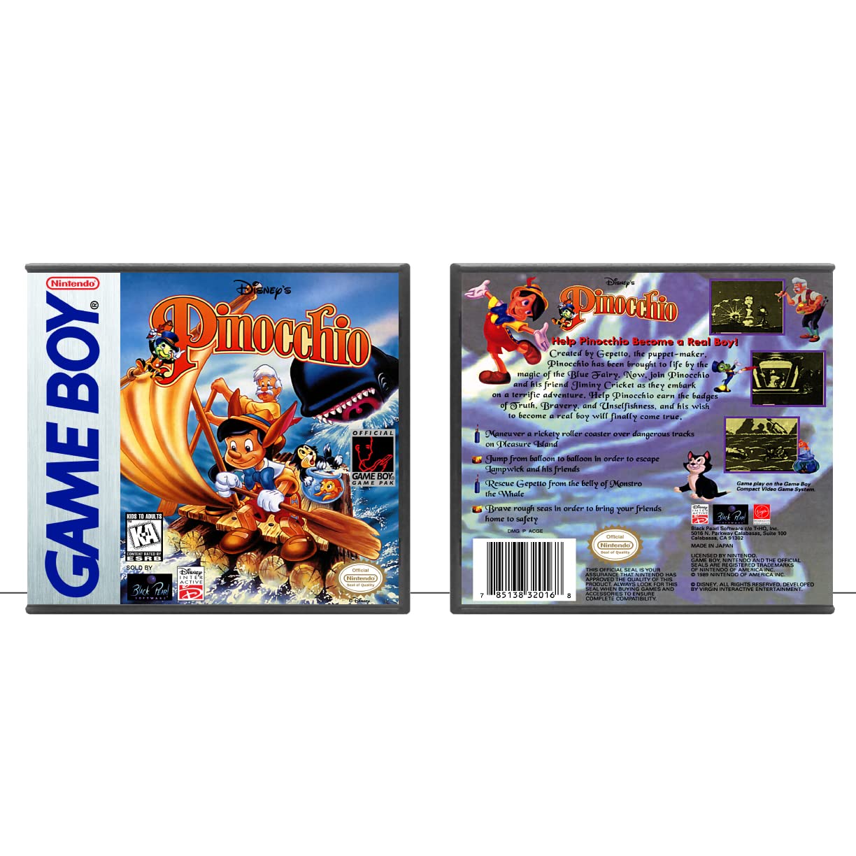 Disney's Pinocchio | (GB) Game Boy - Game Case Only - No Game