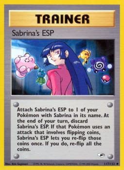 Pokemon Singles - Sabrina's ESP - 117/132 - Uncommon - Unlimited Edition - Gym Heroes