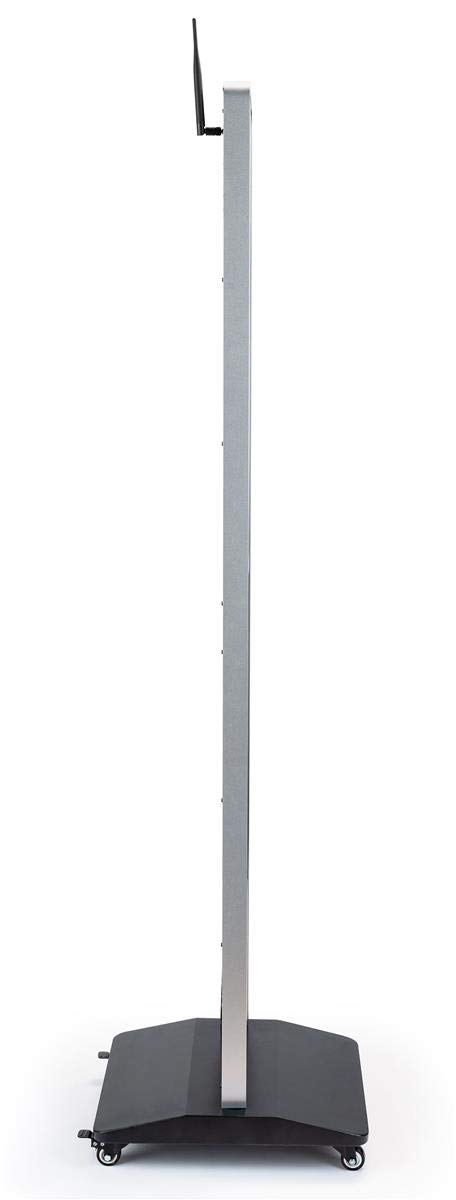 Displays2go 21.5" Screen Freestanding Digital Magazine Rack, 8.5" w, DisplayIt!Xpress – Black (DG21FLR7S)