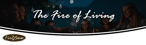 Fire Sense 02056 Outdoor Square Fire Pit Vinyl Cover Patio Heaters Heavy Duty 10 Gauge Felt Lined Water & Weather Resistant Fabric Ties - 38β x 38β - Square