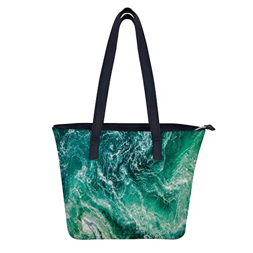 Whirlpools of The Maelstrom Women's Tote Bag PU Leather Shoulder Bag Handbags Purse For Work Shopping Travel