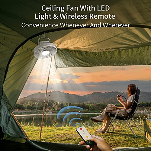 KinYiLO 4 In 1 Multiple Use Portable Fan for Desk,Home,Office,Indoor,Bedroom, Height Adjustable Tablet/Floor Fan, USB Fan with Tripod Stand, 4000mah Rechargeable Battery Operated, Remote Control