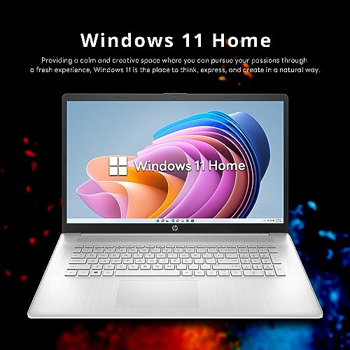 HP 17.3'' FHD (1920 x 1080) Business Laptop, Intel Core i5-1235U, 16GB RAM, 1TB PCIe SSD, Intel Iris Xe Graphics, Backlit Keyboard, HD Camera, Bluetooth, Win 11 Pro, Silver, (renewed)