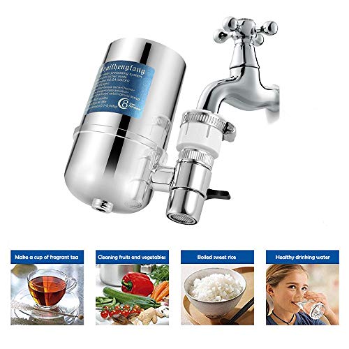 Faucet Water Filter, Hima Tap Water Purifier 8 Layer Purification Ceramics Remove Heavy Metals, Fluoride, Suitable for Most Taps, Home Kitchen Healthy Drinking Water Filter