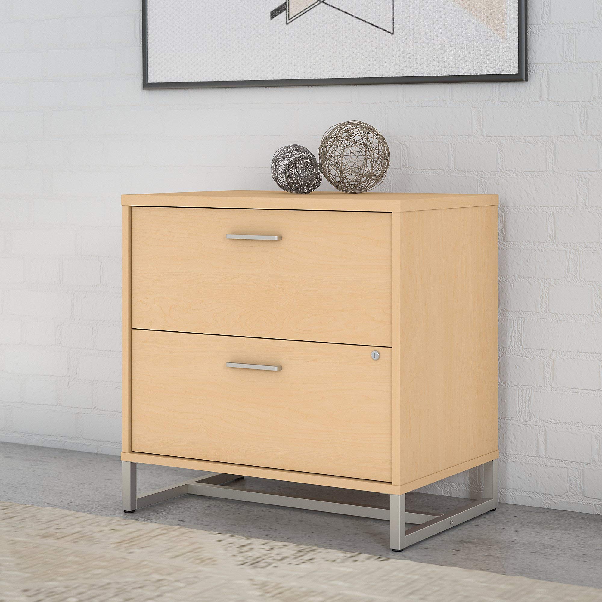 Bush Business Furniture Office by Kathy Ireland Method 2 Drawer Lateral File Cabinet-Assembled, Natural Maple