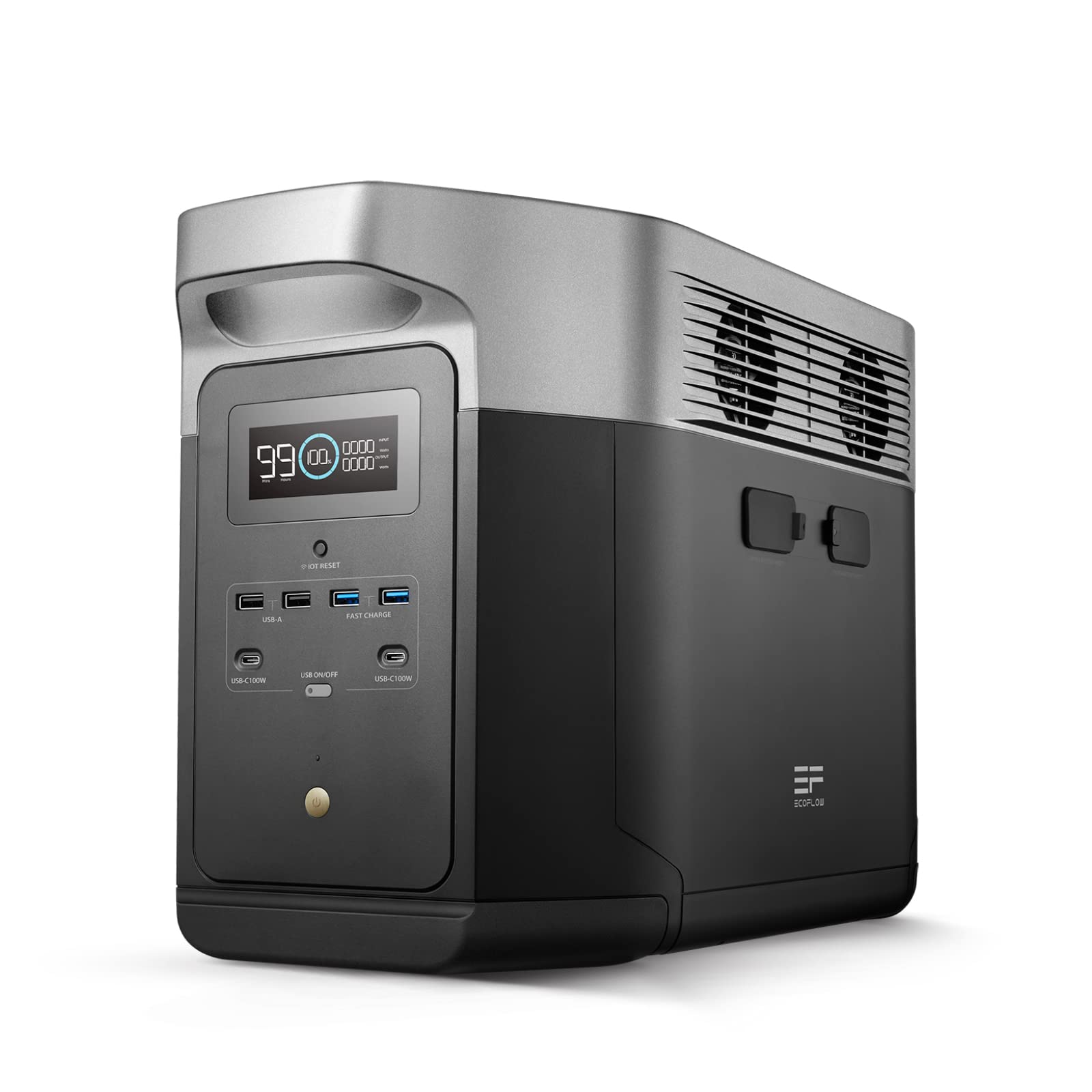 EF ECOFLOW DELTA Max (1600) Portable Power Station, 1612Wh Expandable Capacity with 6 x 2000W (5000W Surge) AC Outlets, Solar Generator for Home Backup, Emergency, Outdoor Camping or RV Travel