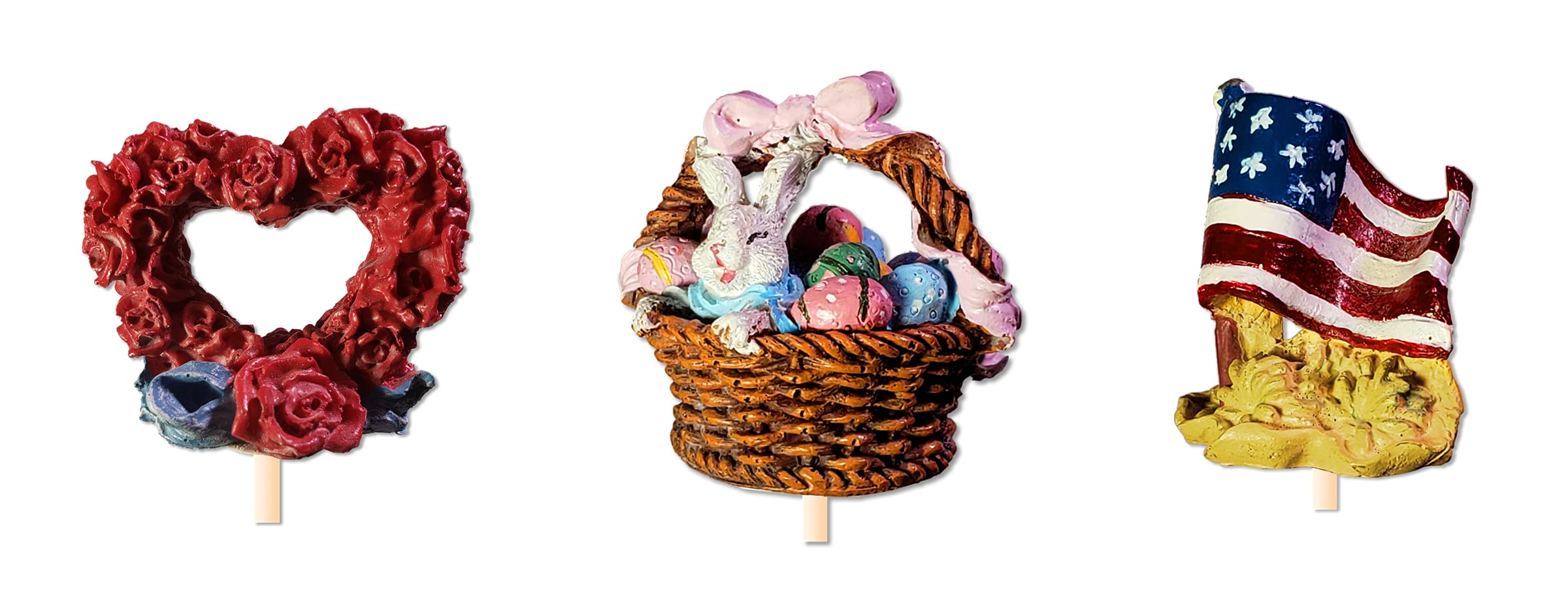 Crazy Chef Interchangeable Decoration for Kitchen (3 Tops Valentines, Easter, July 4th)