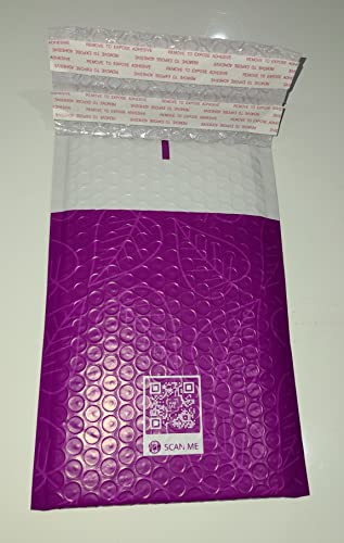 Kipulu™ 100% Biodegradable Bubble Mailers,25pcs Padded Packaging Wrap Envelopes Pouches Eco Friendly no glue, no plastic, Christmas wrapping (6 x 10 purple)