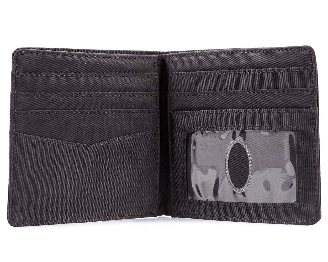 Big Skinny Men's World Bi-Fold Slim Wallet with Zippered Pocket, Holds Up to 35 Cards, Black