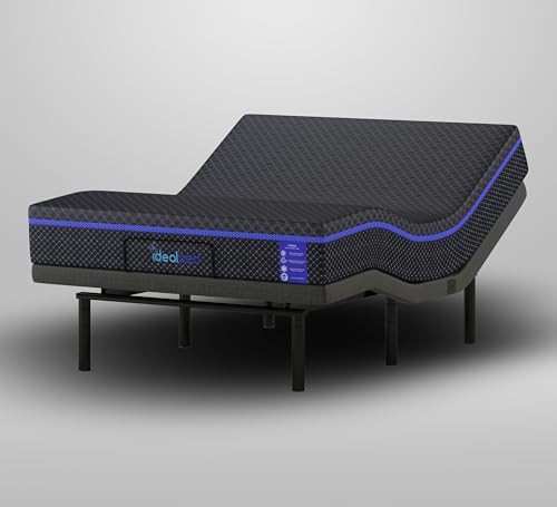 iDealBed G4 Nova Luxury Memory Foam Mattress + 4i Custom Adjustable Bed, Pressure Relief Support, Cooling Temp Regulation, Advanced Silent Operation, Massage (Nova Firm, King)