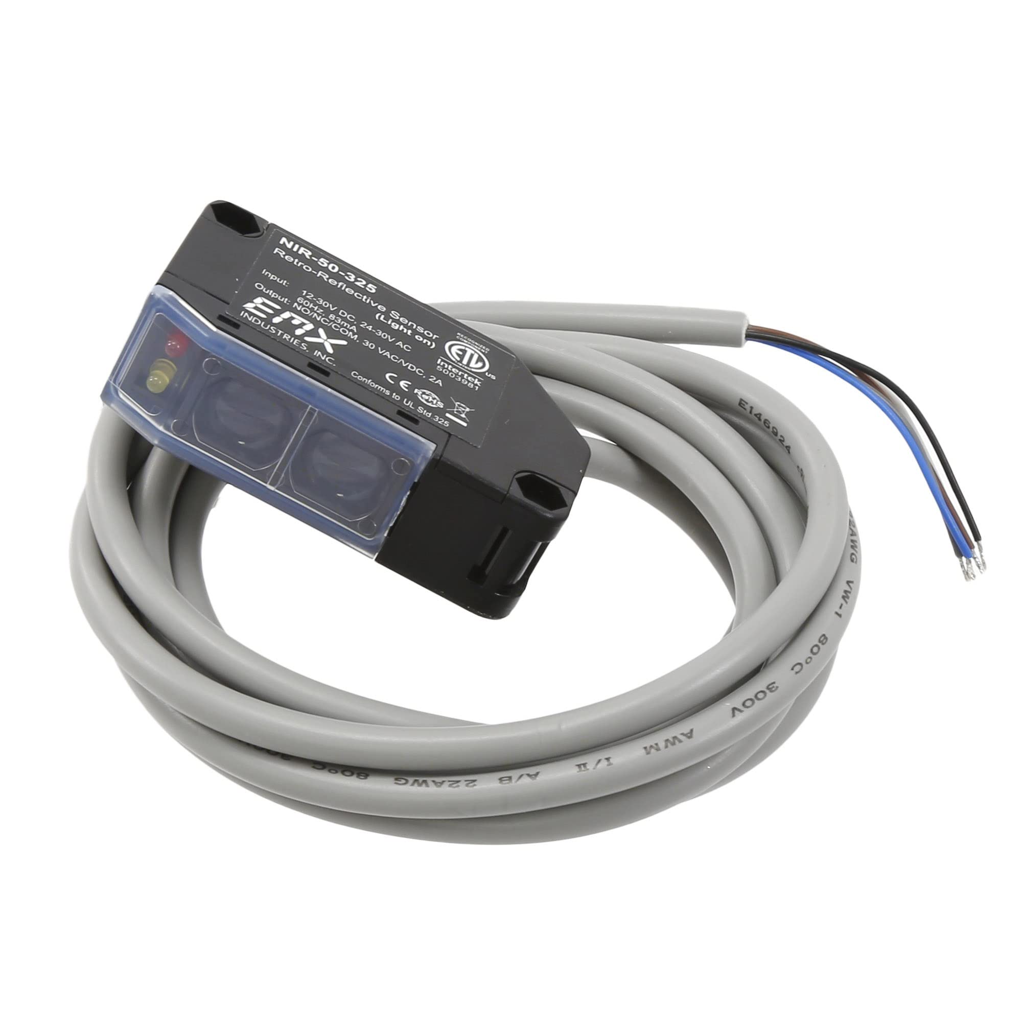 EMX Retro-Reflective Commercial Photo Eye with 50 Foot Range for Automatic Gate Openers (UL 325 Compliant)
