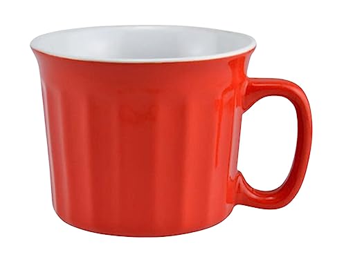 Soup Mug Bundle With 2 Large Red Mugs And 2 Thai Kitchen Noodle Soup Packets