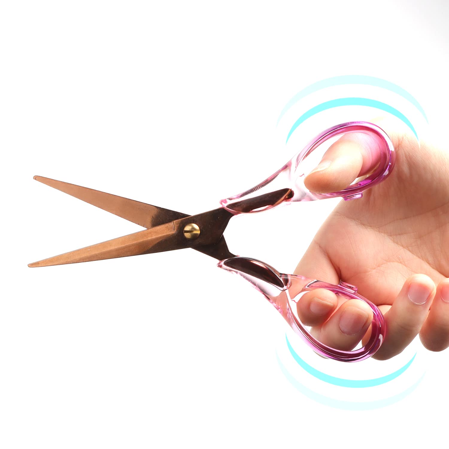 Creechwa Scissors Purple, Stainless Steel Blade with Acrylic Handle, All Purpose Scissor for Office, School, Home, Fabric Shears, Tijeras