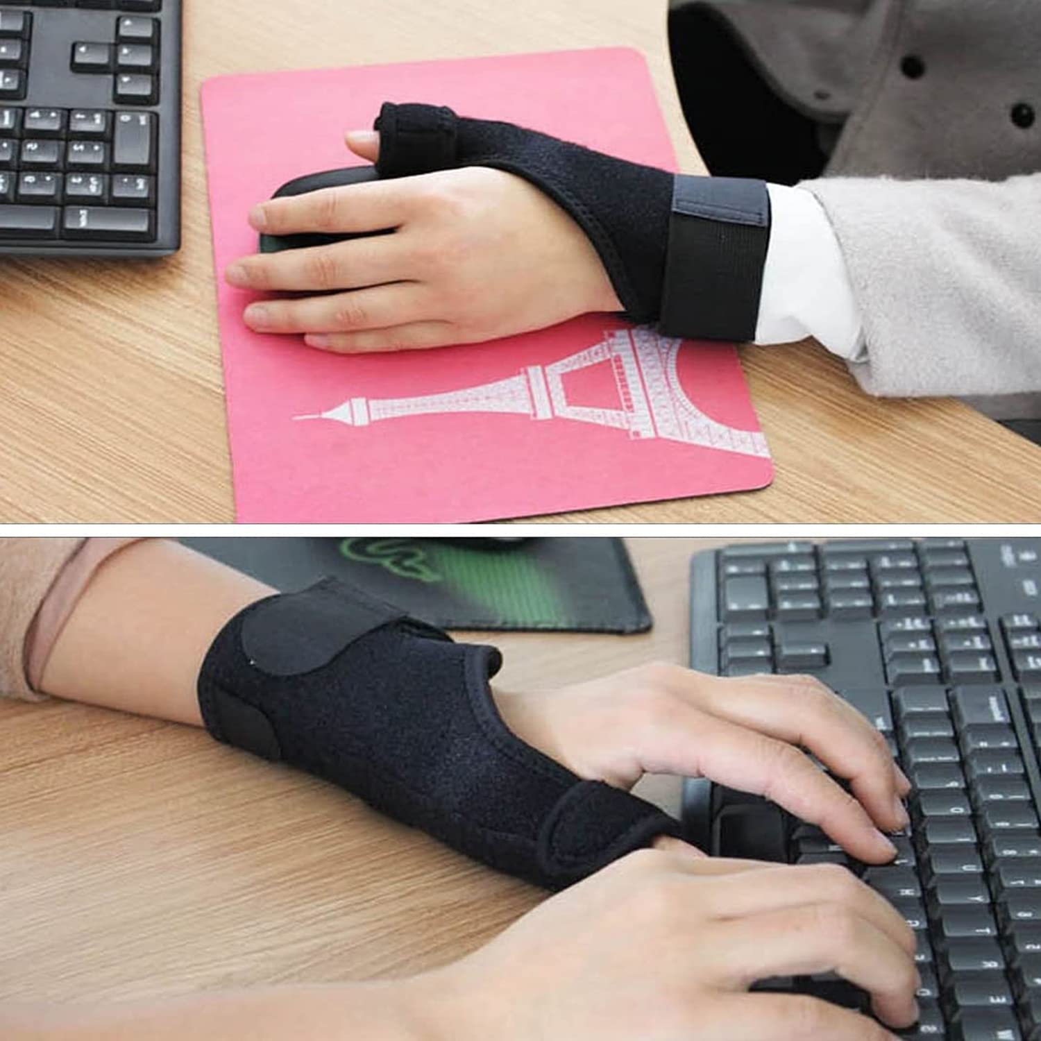 Cinlitek Thumb Splint Spica Brace|Provides Support to Wrist & Thumb|Guards Left or Right Hand|For Fracture Arthritis Tenosynovitis & Carpal Tunnel Syndrome|Adjustable for Left or Right Hand
