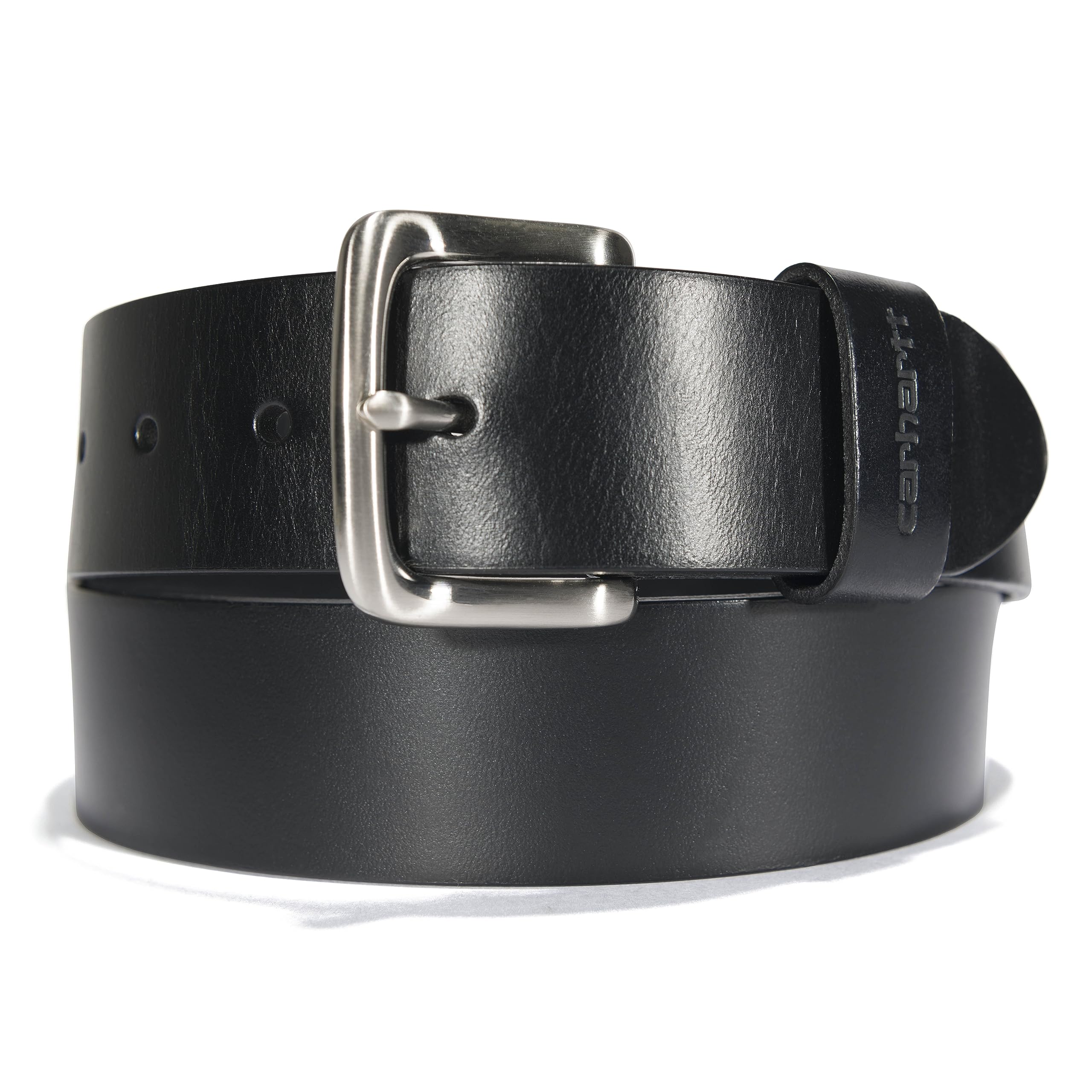 Carhartt Men's Big and Tall Casual Belts, Available in Multiple Styles, Colors & Sizes, Bridle Leather Classic Buckle (Black), 52