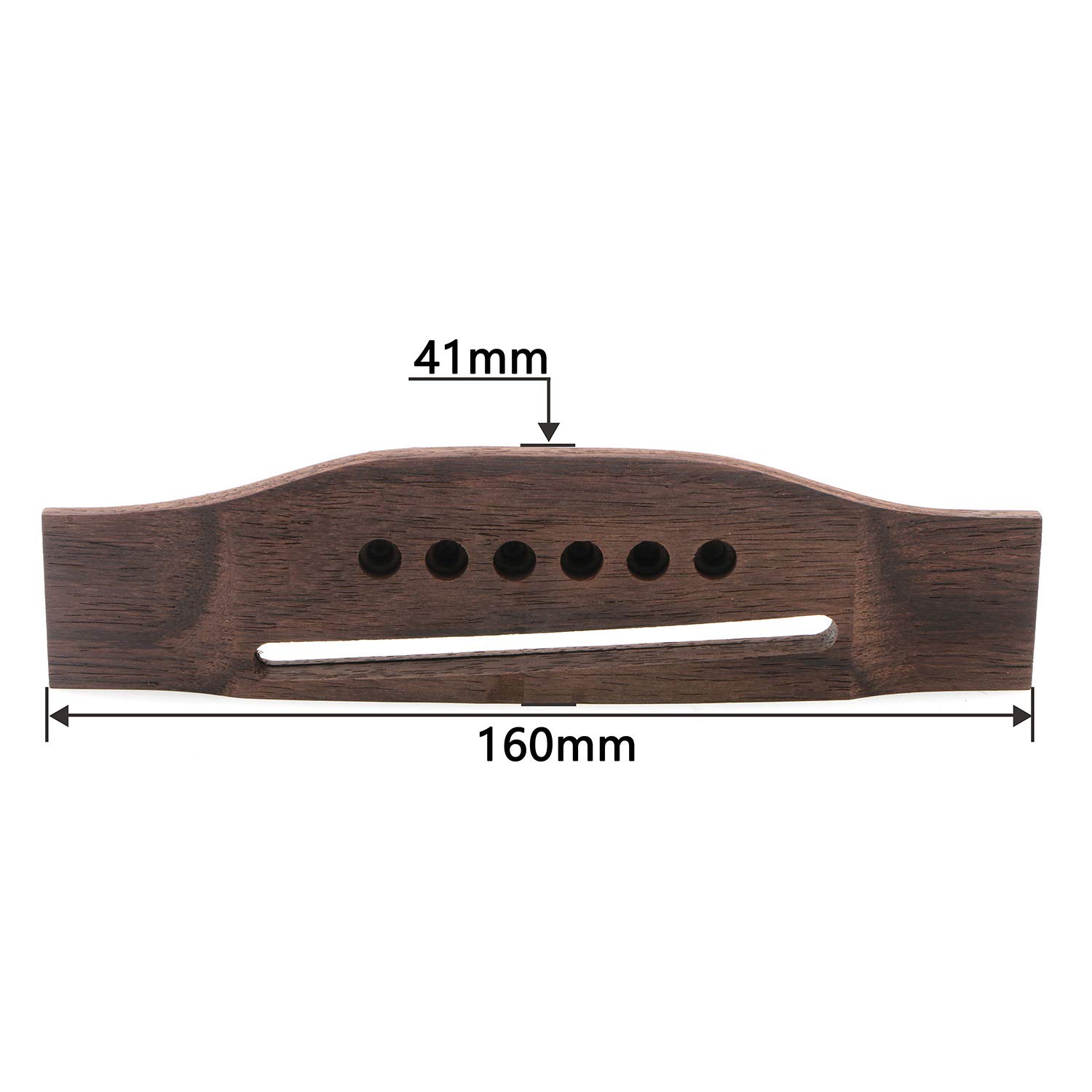 Swhmc 6 String Adjustable Rosewood Bridge Insert Set Saddle Nut Acoustic Guitar Parts Replacement