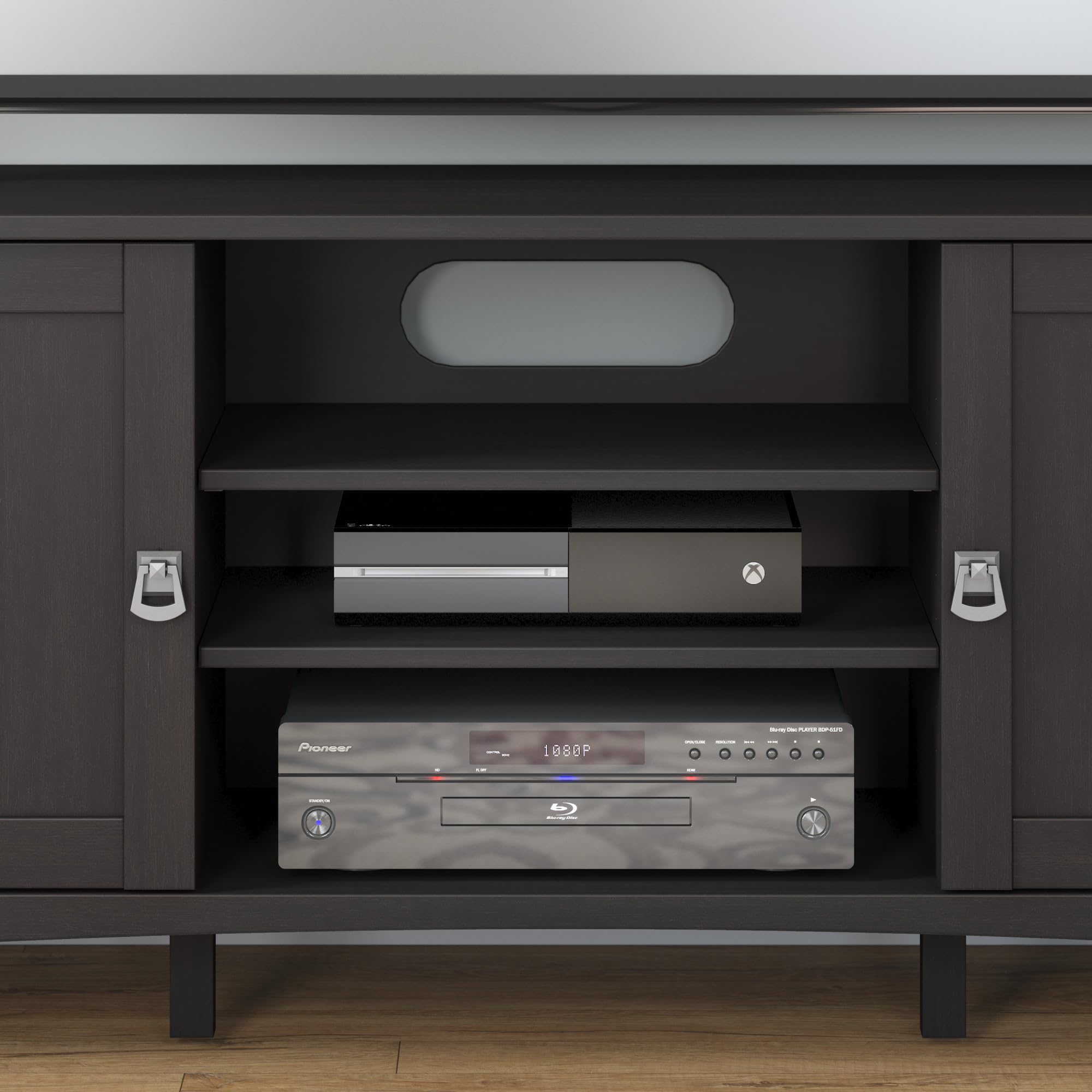 Bush Furniture Salinas Stand for 65 Inch TV, 60W, Vintage Black