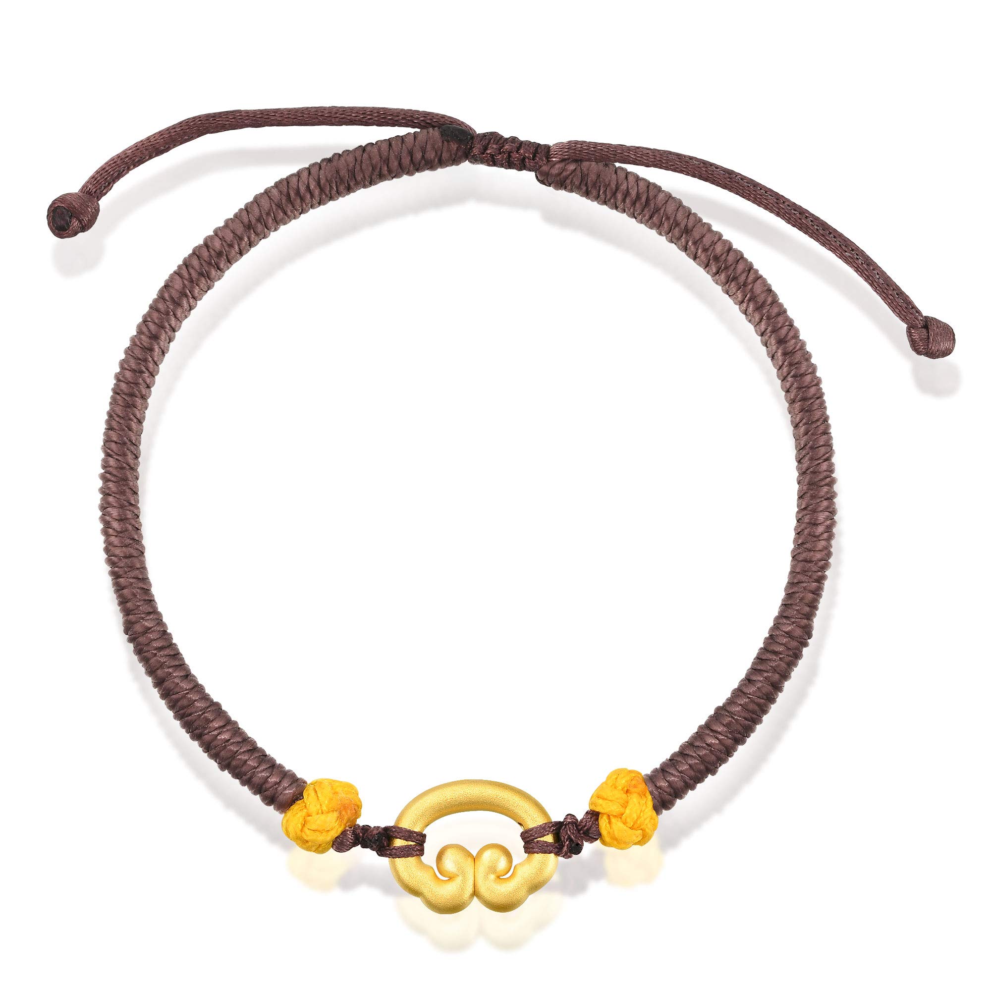 CHOW SANG SANG 999 24K Solid Gold Daily Bliss Ruyi Bracelet for Women 92052B | 8.6", (22 CM)