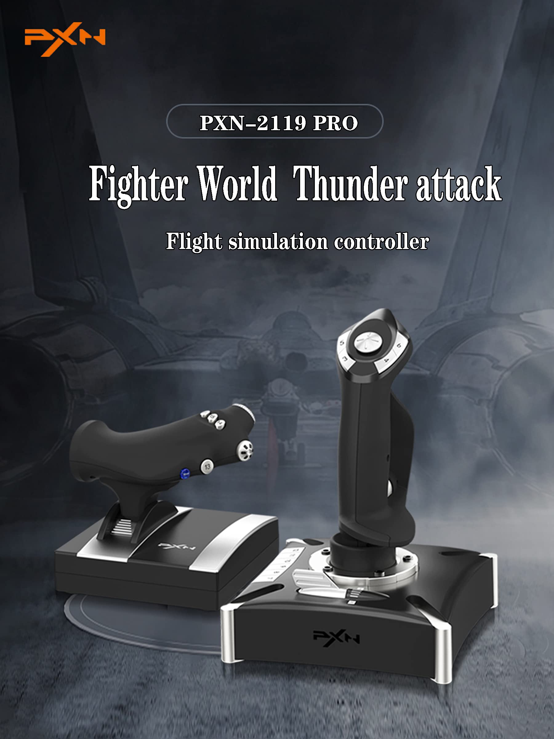 PXN-2119Pro Flight simulator controls Flight Stick with Vibration for PS4/xbox one/xbox Series X/S PC Windows 7/8/10/11(Not Support Mac Systems PS3/ PS5/xp/vista)Original handle guide