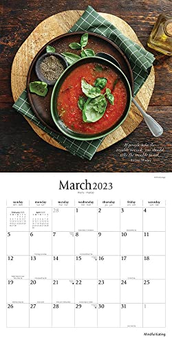 Mindful Eating | 2023 12 x 24 Inch Monthly Square Wall Calendar | Brush Dance | Images Photography Kitchen Food