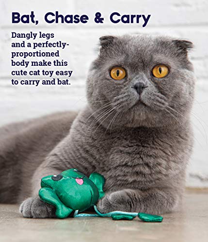 Catstages Toss 'N Dangle Frog Catnip Cat Toy