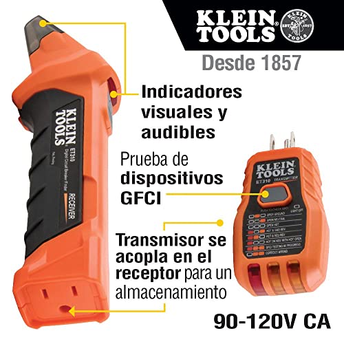 Klein Tools 69149P Electrical Test Kit with Digital Multimeter & ET310 AC Circuit Breaker Finder, Electric Tester with Integrated GFCI Outlet Tester