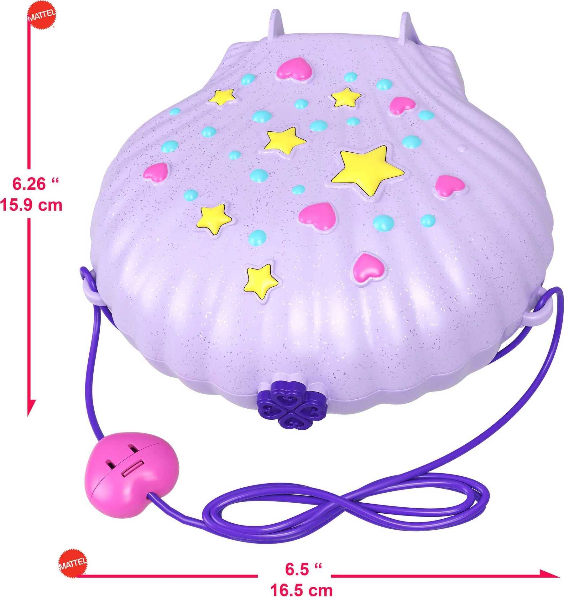 Polly Pocket Travel Toy with Micro Dolls & Accessories, Mermaid 2-in-1 Seashell Purse Playset (Amazon Exclusive)