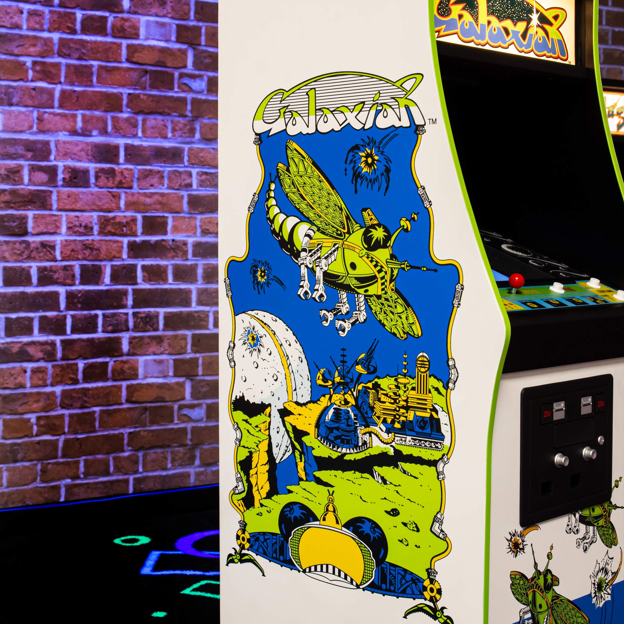 Quarter Arcades Official Galaxian 1/4 Sized Mini Arcade Cabinet by Numskull – Playable Replica Retro Arcade Game Machine – Micro Retro Console