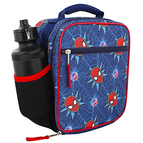 Spiderman Lunch Box for Boys Set - Spiderman Lunch Box, Water Bottle, Backpack Clip, Stickers, More | Spiderman Lunch Bag