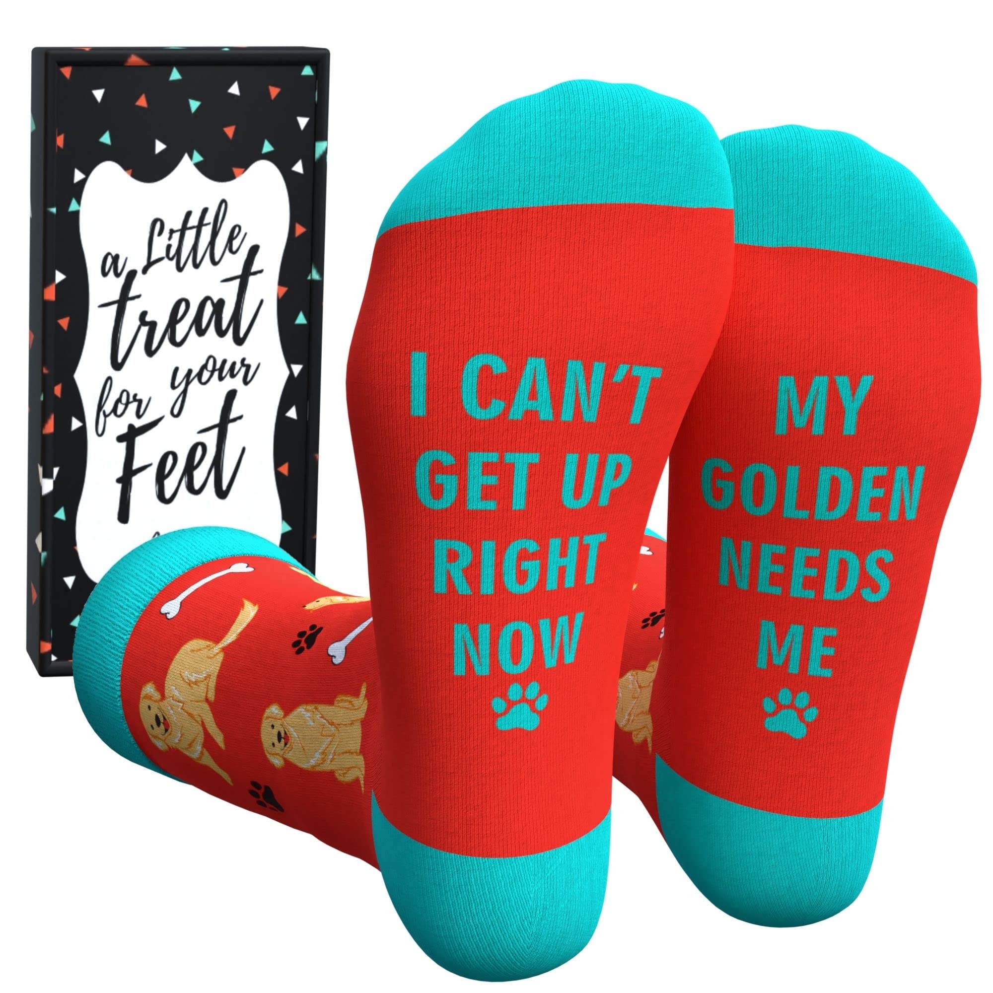 Cavertin Women's Socks Pug, Dachshund, Horse, Flamingo, French Bulldog, Golden Retriever, Bee, Elephant, Cow, Chicken, Fox (Golden)