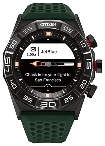 Citizen CZ Smart Gen 1 Hybrid smartwatch 44mm, Continuous Heart Rate Tracking, Fitness Activity, Golf App, Displays Notifications and Messages, Bluetooth Connection, 15 Day Battery Life