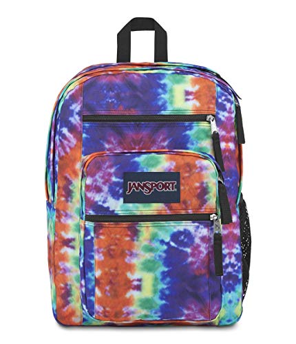 JanSport Big Laptop Backpack for College - Computer Bag with 2 Compartments, Ergonomic Shoulder Straps, 15” Laptop Sleeve, Haul Handle - Book Rucksack, Red Hippie Days