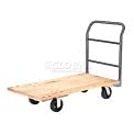 Global Industrial Platform Truck w/Hardwood Deck, 60 x 30, 6" Rubber Casters