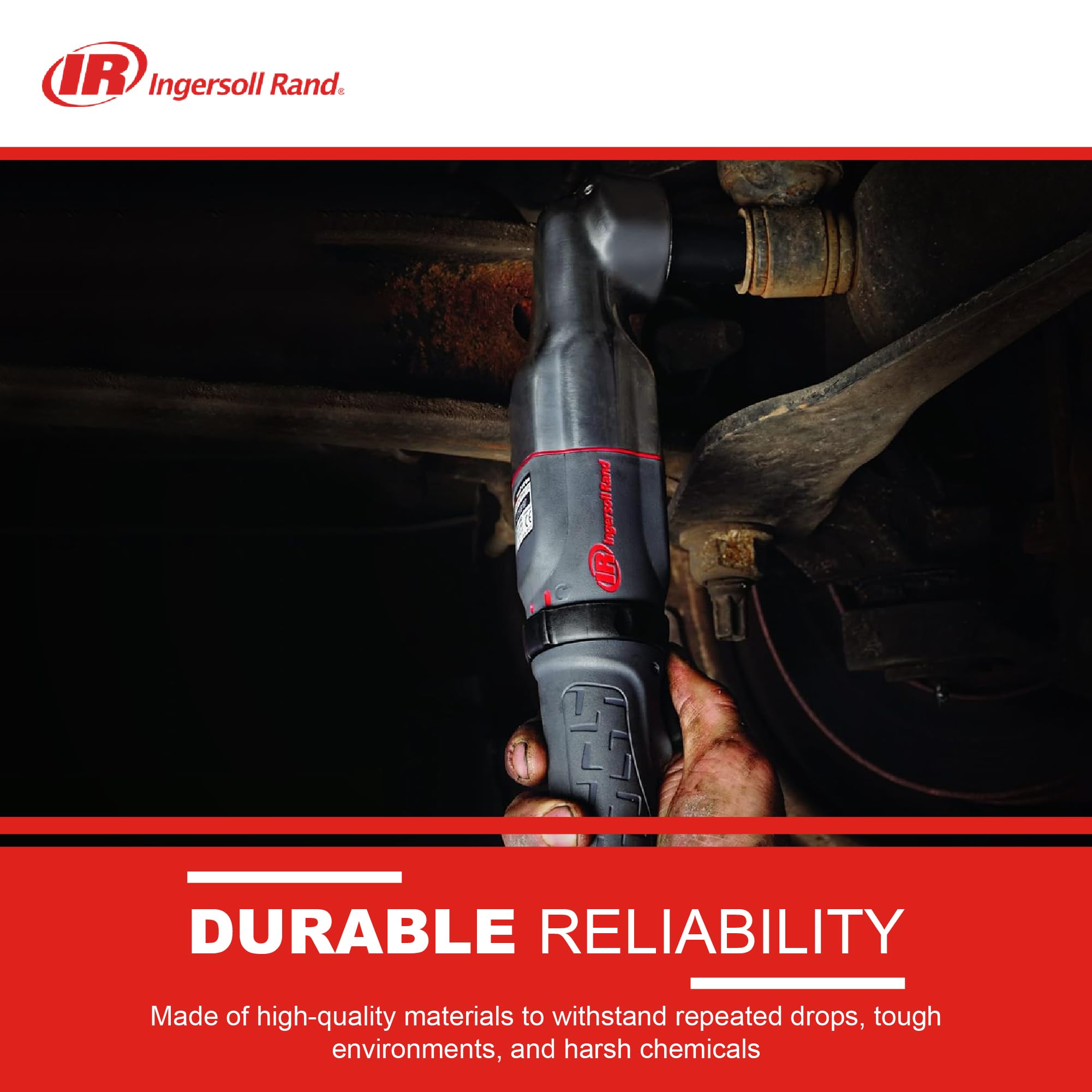 Ingersoll Rand 2015MAX 3/8" Pneumatic Air Impact Wrench, Right Angle, Low Profile 2β Hammerhead, 180 ft lbs Max Torque, 7,100 rpm, Two-Position Power Regulator, Gray