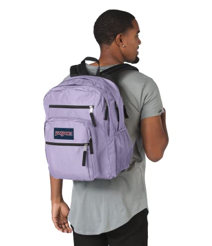 JanSport Big Laptop Backpack for College - Computer Bag with 2 Compartments, Ergonomic Shoulder Straps, 15โ Laptop Sleeve, Haul Handle - Book Rucksack, Pastel Lilac