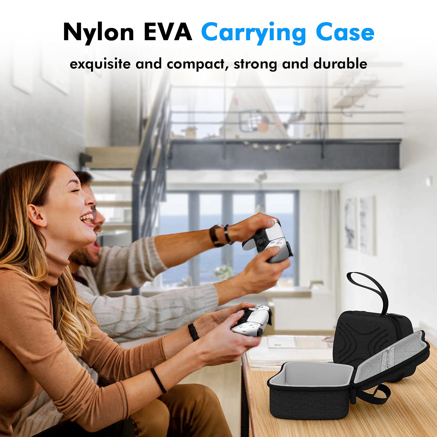 UPOK Travel Case For PS5 Controller - Playstation5 DualSense Single Game-Pad Hard Shell Box, EVA Storage Carrying Bag For PS5/PS4/Xbox/Nintendo Switch Games Control