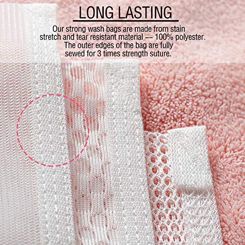 KOOZTI 3 Packs Delicate Laundry Bags for Reusable Socks、Face Masks and Makeup Remover Pads,Fine Mesh Wash Bags,Use YKK Zipper, with Hanger Loop, Portable Laundry Bag (3 Small)