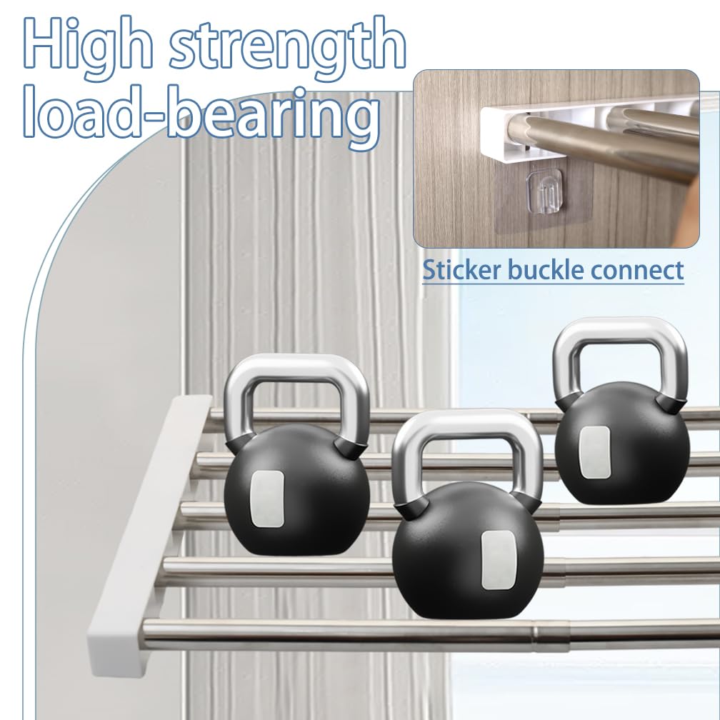 Hershii Adjustable Closet Shelf Wardrobe Rail Metal Hanging Rod Storage Rack Extendable Clothes Divider Separator Organizer for Cabinet Cupboard Kitchen Bathroom, (13.77''-23.62'') X 14.17''