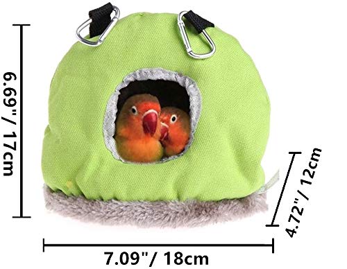 Litewoo Bird Hammock Nest Plush Warm Hanging Tent Pet Parrot Swing Bed Cave Cage for Parakeet Canary Cockatiel Lovebird Hamster Random Color (Medium)
