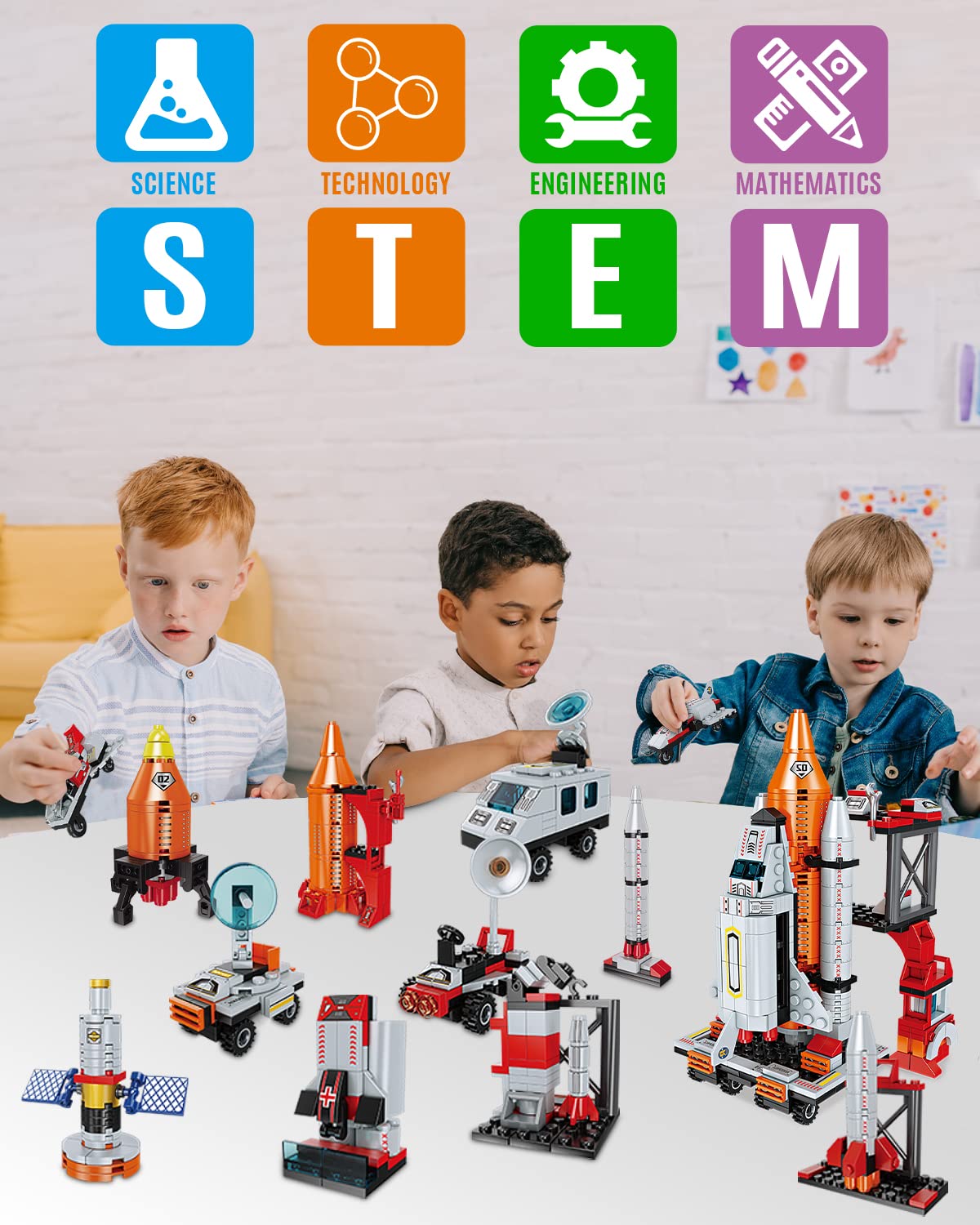 Enourly Space Exploration Shuttle STEM Toy 70018 Building Kit for Boys & Girls (566 Pieces)
