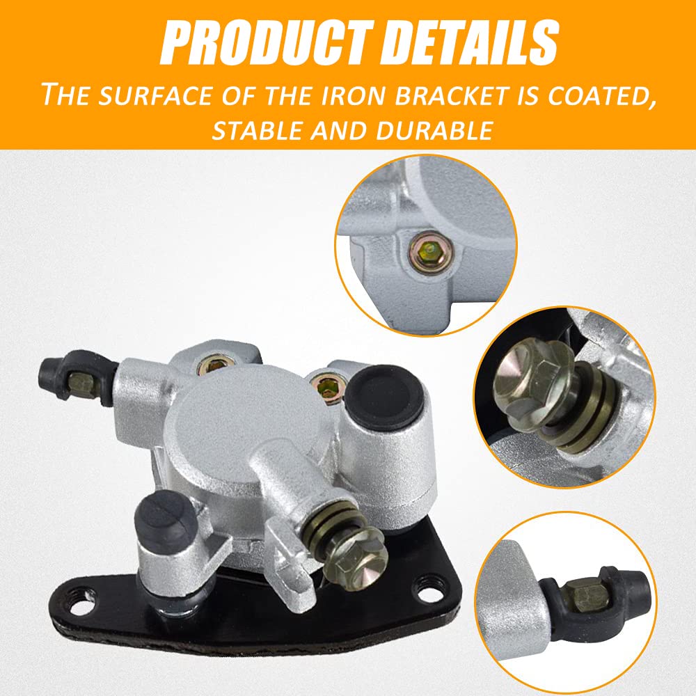 RANSOTO Front Brake Caliper Pads Set Compatible with Yamaha Banshee Grizzly Big Bear Blaster Bruin Kodiak Raptor Warrior Bear Tracker 200 250 350 400 450 660 Replace 5LP-2580T-00-00 Right & Left