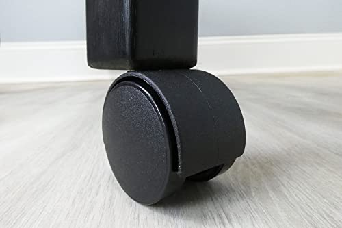 Shepherd Hardware 9418 2-Inch Office Chair Caster, Twin Wheel, 5/16-Inch Stem Diameter, 75-lb Load Capacity, 2-Pack, Black