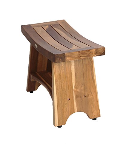 EcoDecors 24 inch Teak Shower Bench - Teak Bench for Shower - Teak Bench - Shower Teak Bench - Teak Wood Shower Bench - Teak Shower Stool - Teak Bench Shower - Teak Shower Bench for Inside Shower