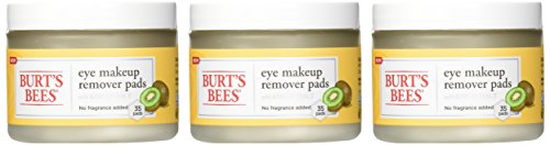 Burt's Bees Eye Makeup Remover Pads,35 Count (Pack of 3)