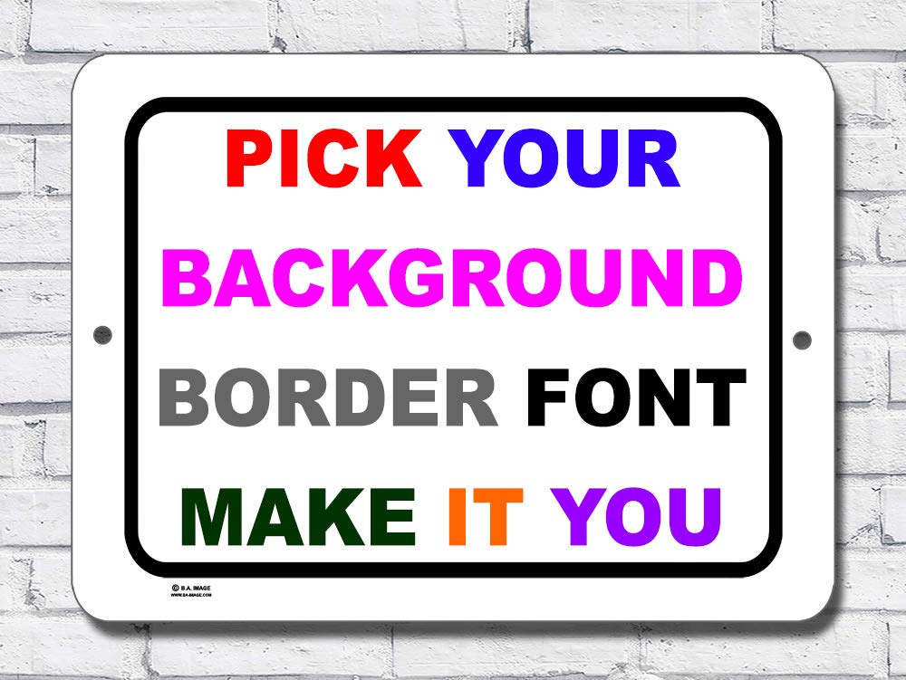 Personalized custom Metal Sign Design Your Own Multiple Colors (9x12, Horizontal)