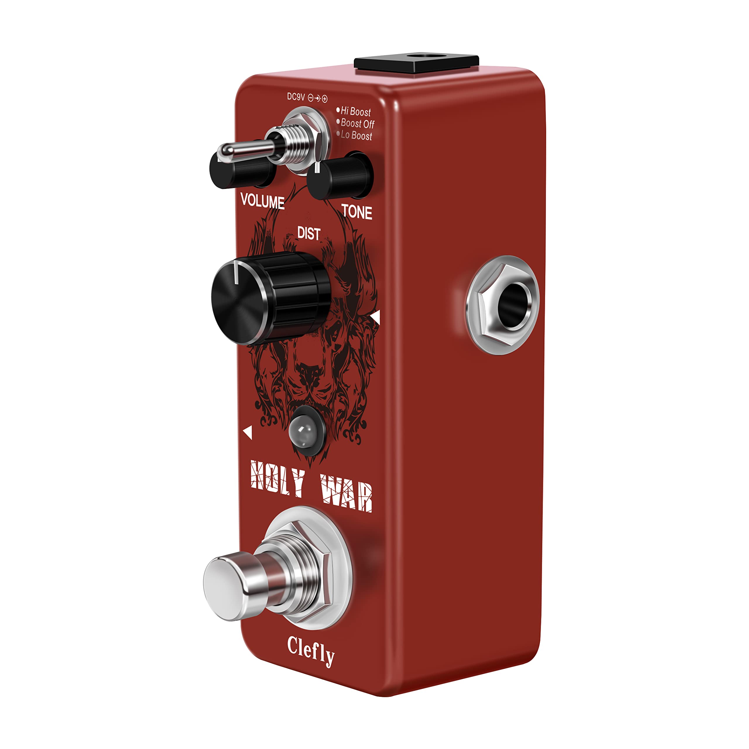 Clefly Heavy Metal Distortion Holy War analog Pedal for Electric Guitar Bass True Bypass, CFY-LEF305