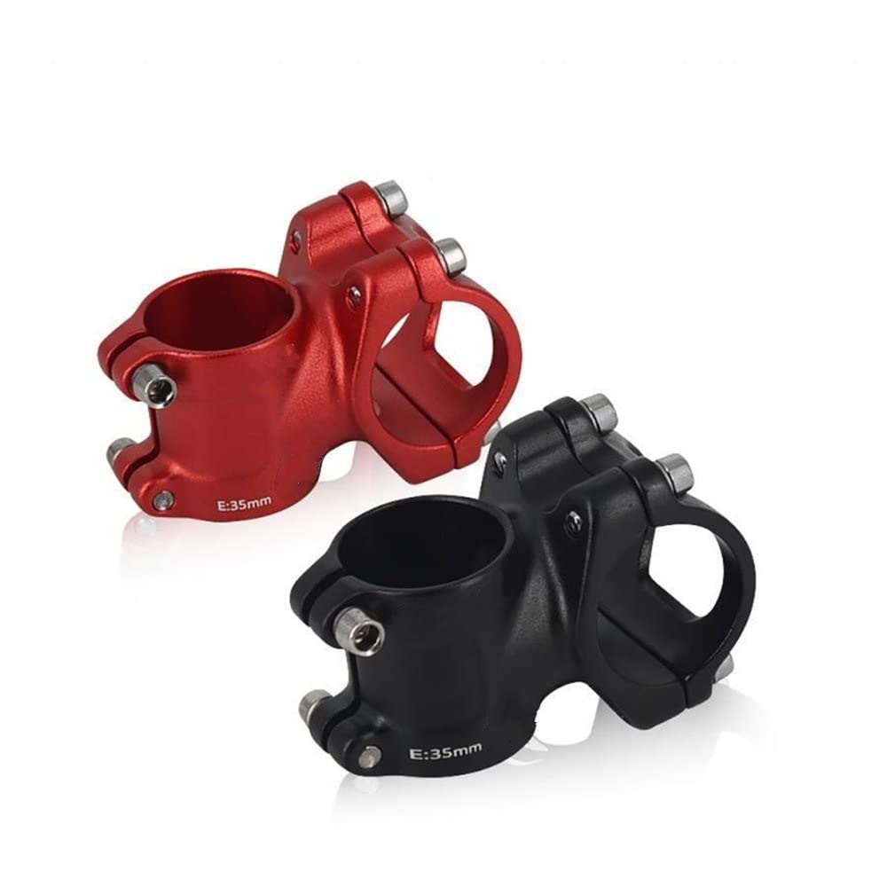 ELUSSO Bicycle stem Riser Electric Bicycle Handlebar Bicycle Table Ultra-Light Short Handlebar Support Road Mountain Bike Bridge Bicycle Handlebar Stem Riser Mountain Bike (Color : 25.4mm Black)