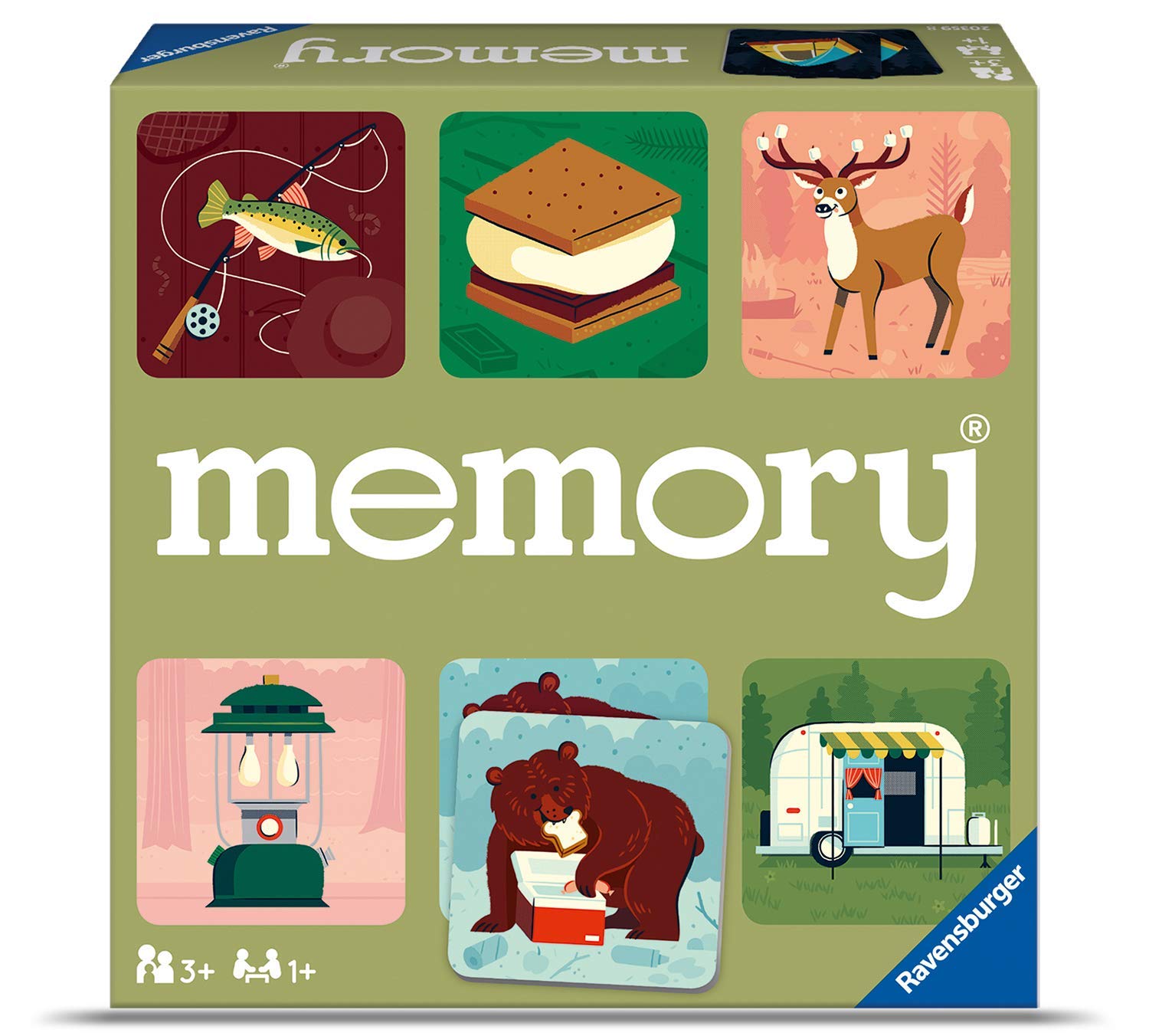 Ravensburger Great Outdoors Memory Game | Fun & Fast Camping Matching Game | Ideal for Boys & Girls, Ages 3 & Up | Builds Focus, Memory & Matching Skills - 20359