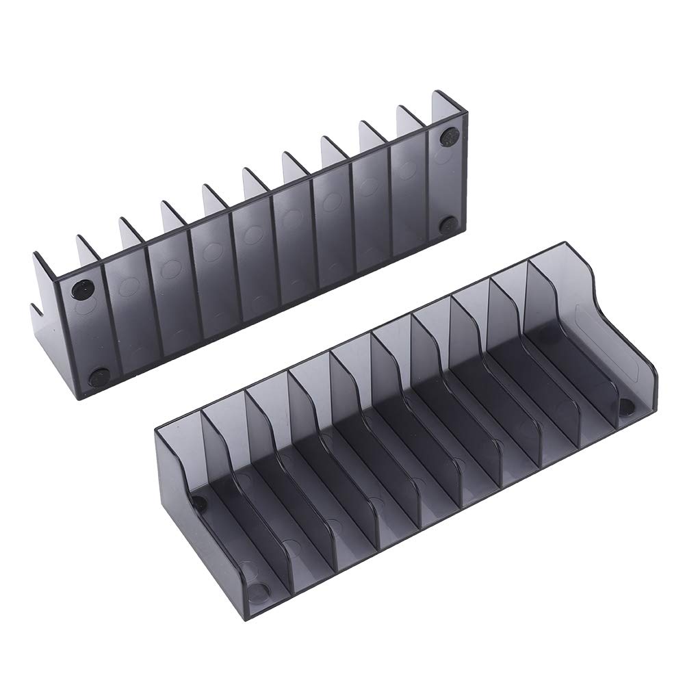 Wuqioei Game Disc Rack, 2 PCS Game Disc Stand with 10 Slot for PS4/SLIM/PRO Game, Large Capacity Game Card Storage Bracket Box Game CD Storage Holder